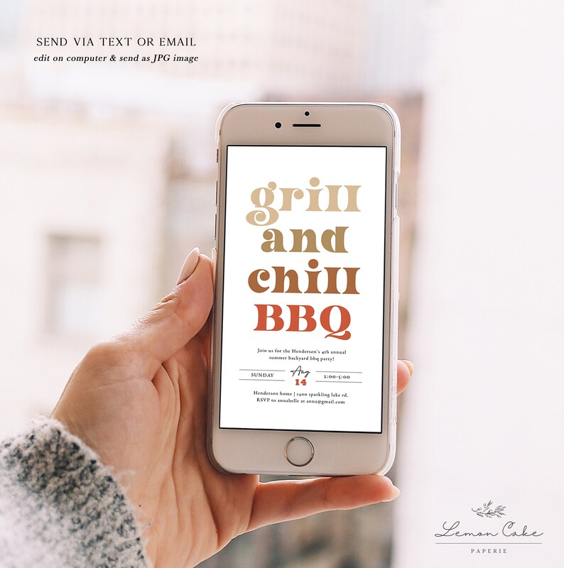 BBQ Birthday Party Invitation Summer Cookout Party Invitation - Etsy