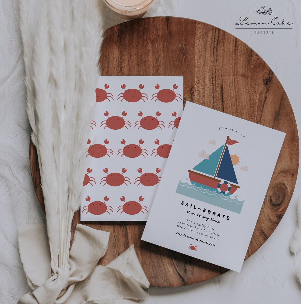Nautical Birthday Invite Sail Boat Theme Birthday Party - Etsy