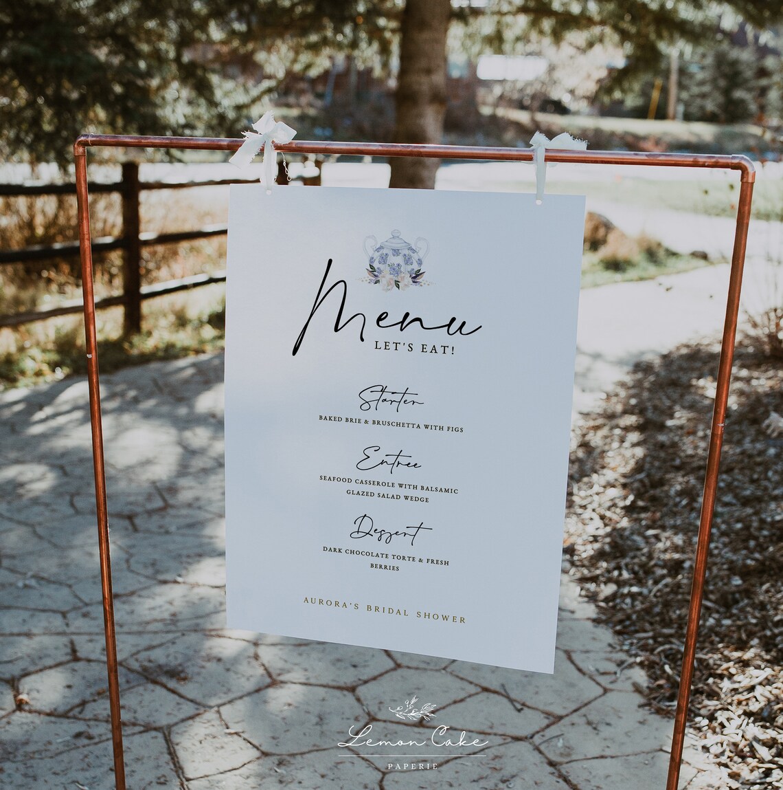 8x10 Tea Party Table Menu Table Top Menu Printable Tea Party - Etsy