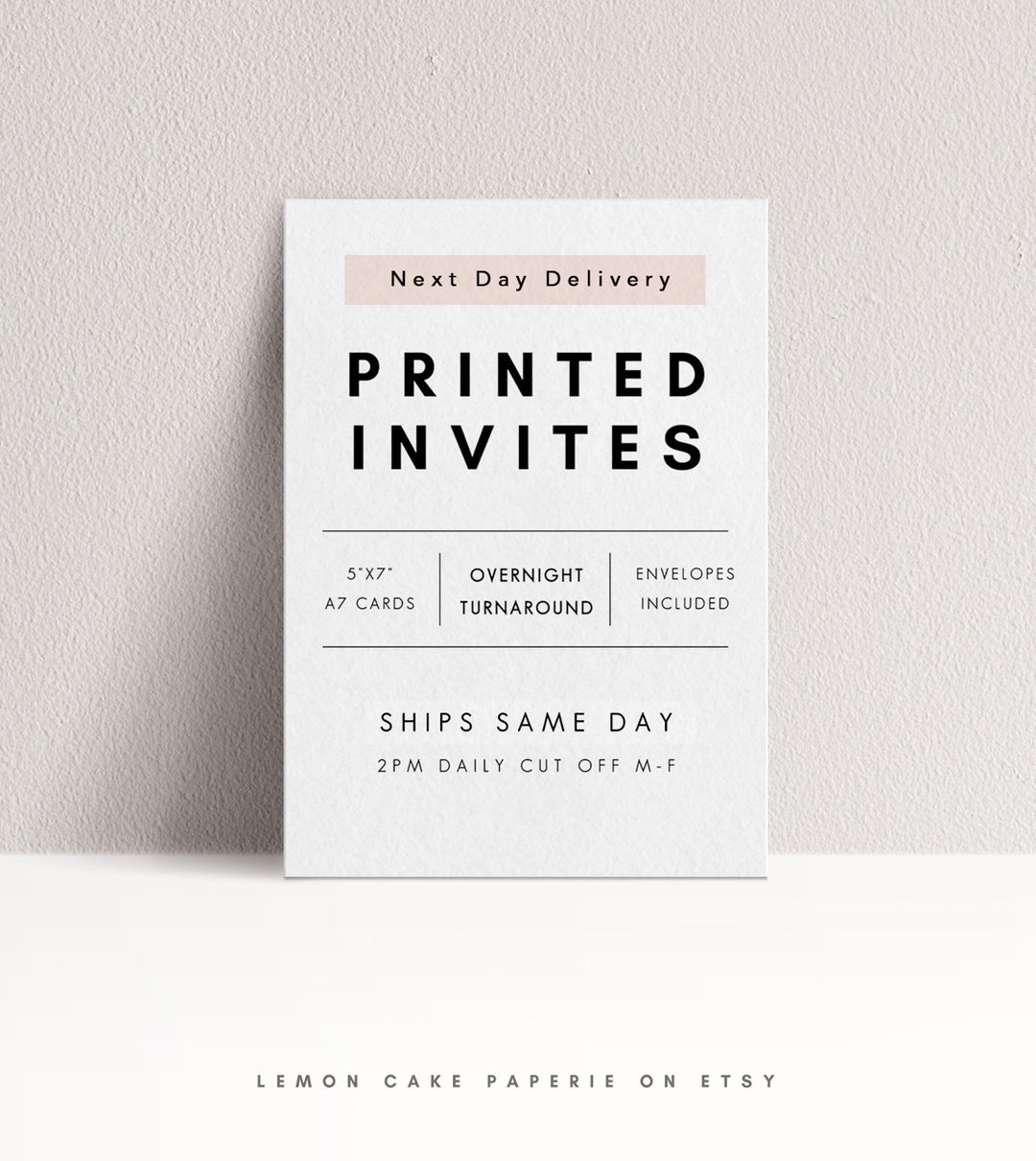 PRINTED INVITATIONS | Printing Services, 5"x7" Invitations With ...