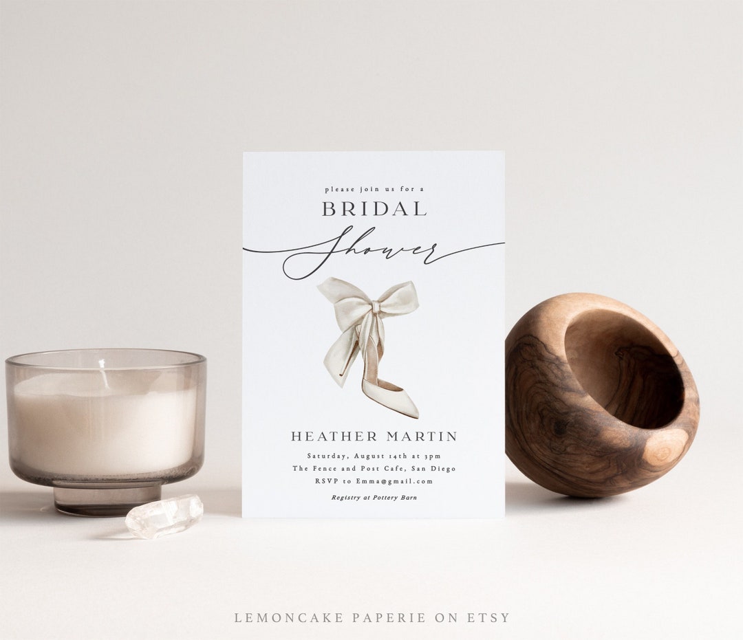 Minimal Bridal Shower Invitation, Editable Invitation, Simple Bridal ...