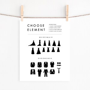 Groomsmen Infographic Card, Instant Download, 100% Editable Text ...