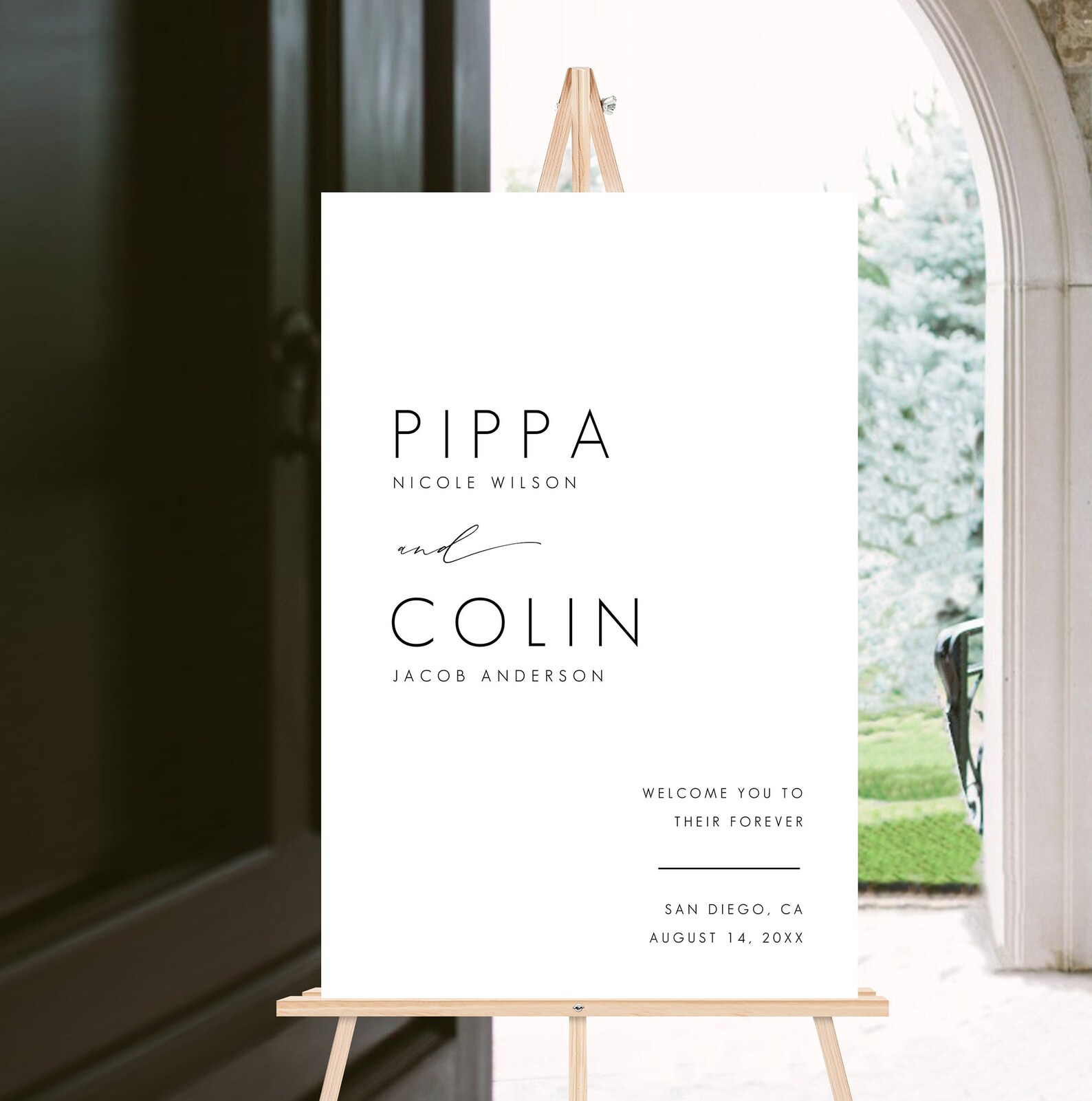 Minimalist Wedding Welcome Sign Instant Download Printed or - Etsy