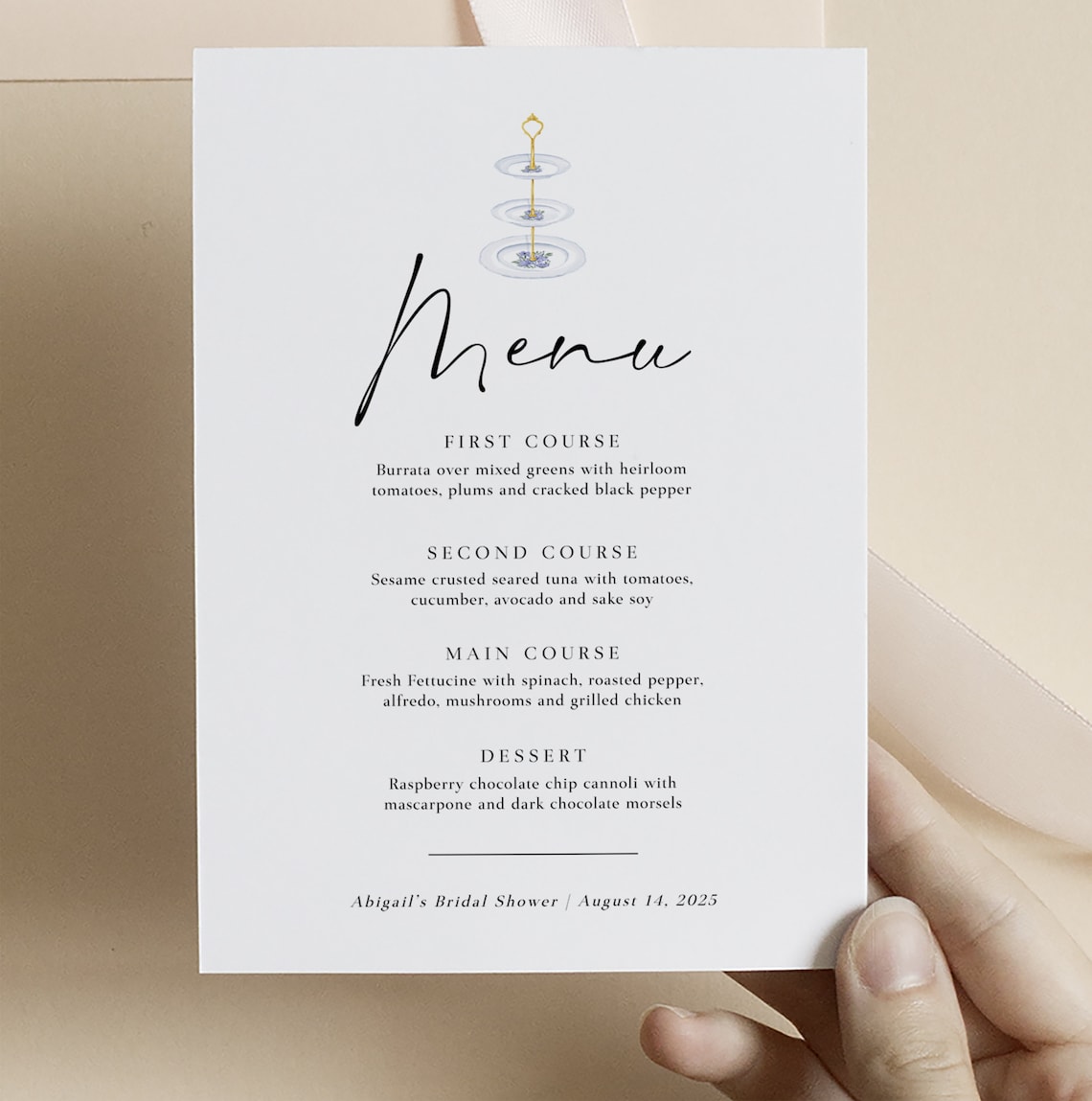 Tea Party Menu Template Instant Download Editable Text Menu - Etsy