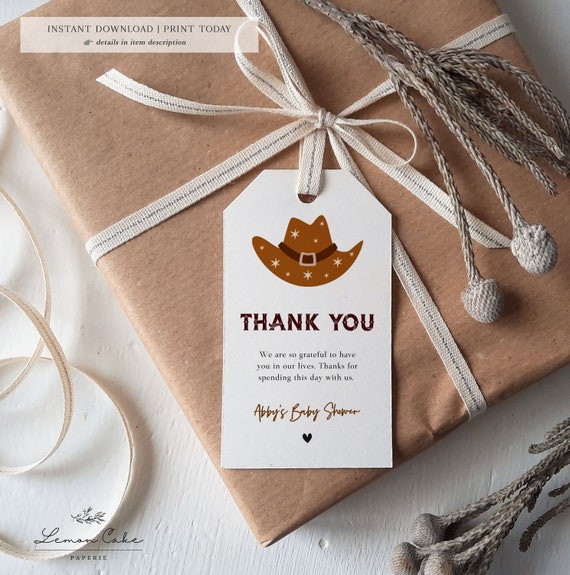 Wild West Favor Tag Template Instant Download Printable | Etsy