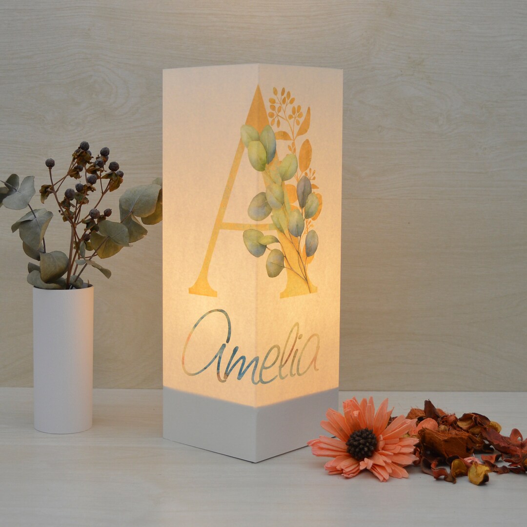 Personalised Lamp Name and Initial for Home Decor. Modern Lamp Shades ...