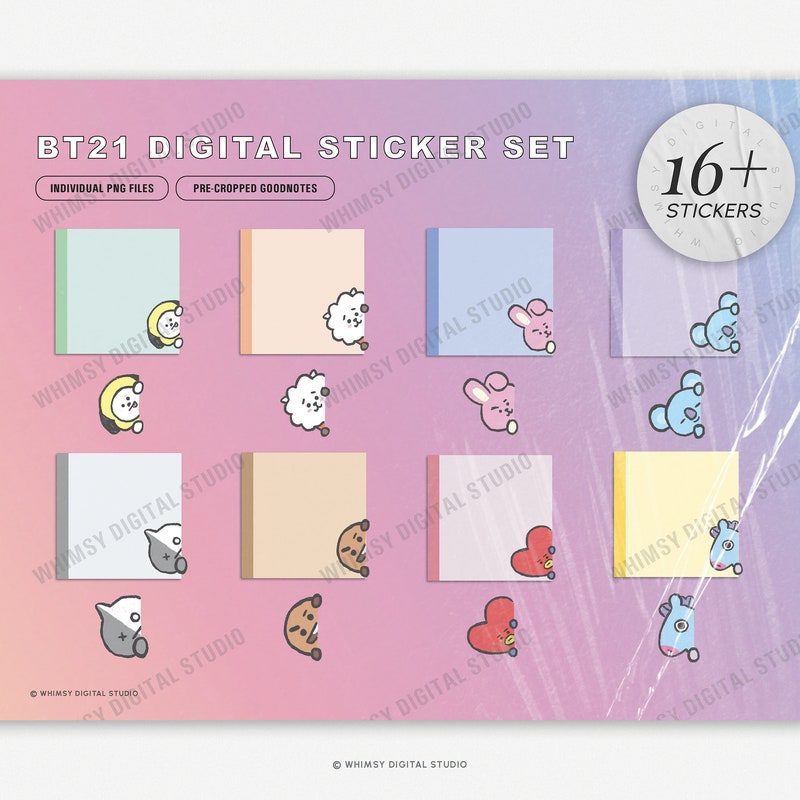 Bt21 Stickers - Etsy