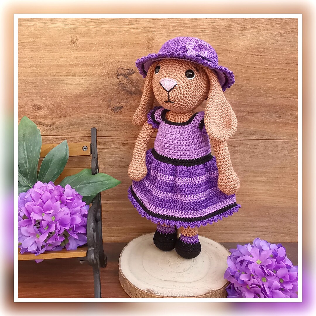 Crochet Pattern / Crochet Pattern MISS MATHILDA Bunny With Dress and ...