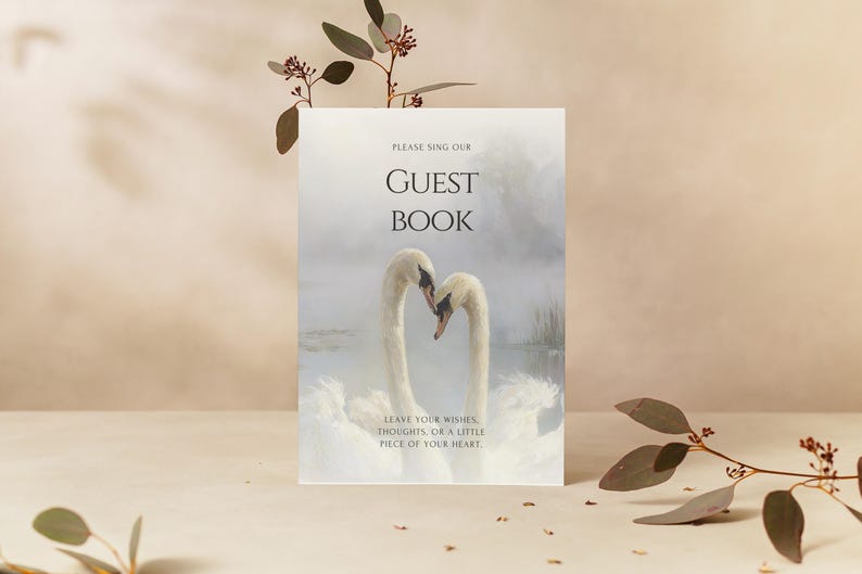 Elegant Swans Wedding Invitation Suite, Vintage European Style (canva ...