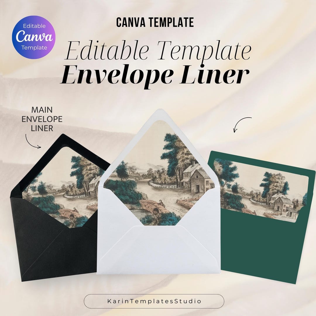Fan Art Landscape Invitation Envelope Decoration, Old Money Venue ...
