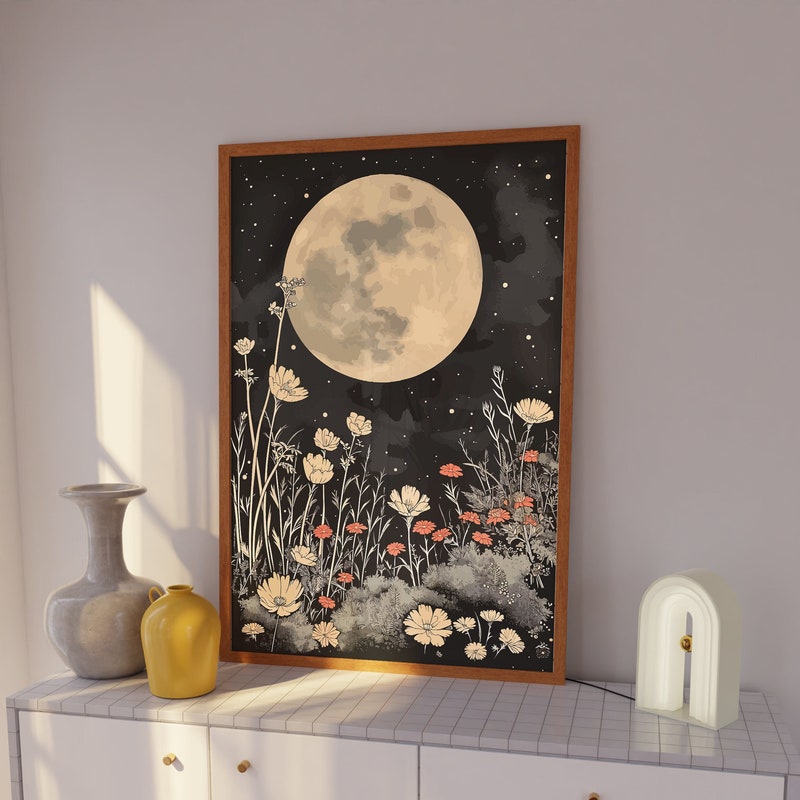 Moon Poster - Etsy