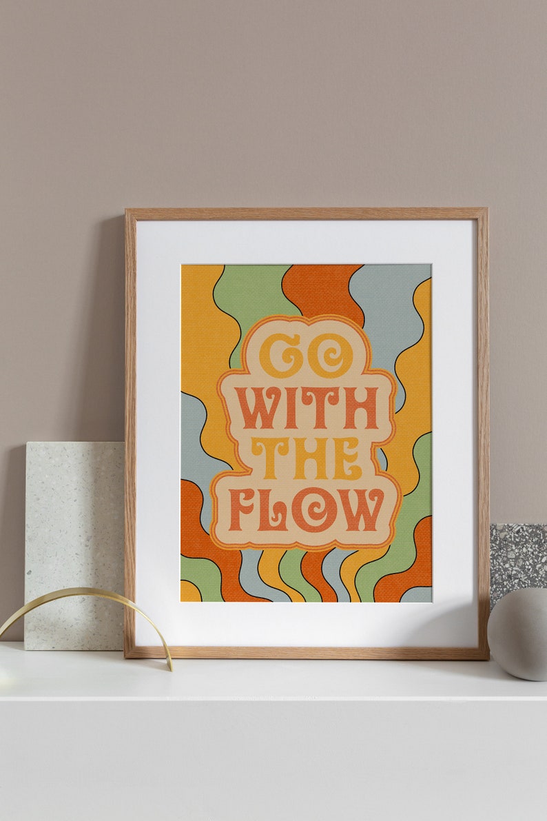 70s Set of 5 Prints Retro Print Set 70s Retro Gallery Wall - Etsy