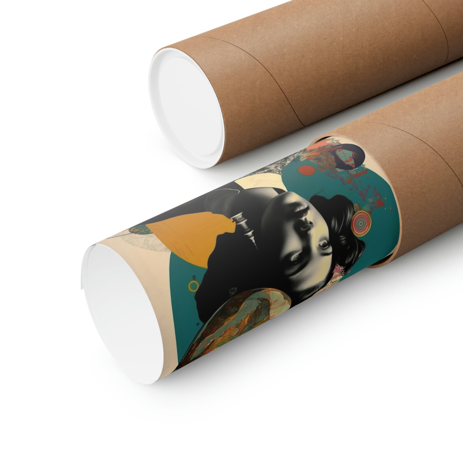 Altered Art Portrait Poster: Eclectic Maximalist Wall Decor - Etsy