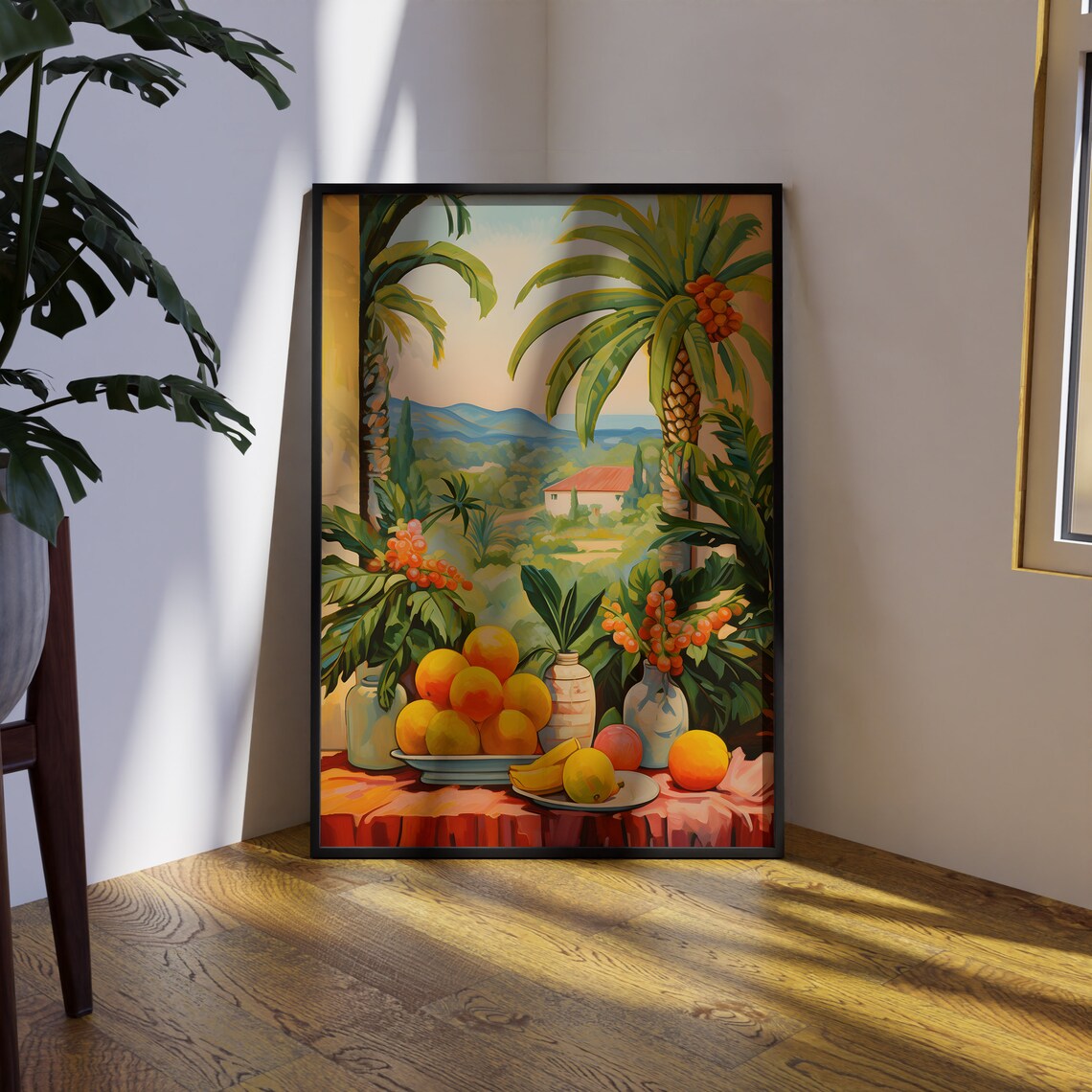 Tropical Still Life Art Print: Retro 70s Landscape Poster - Etsy