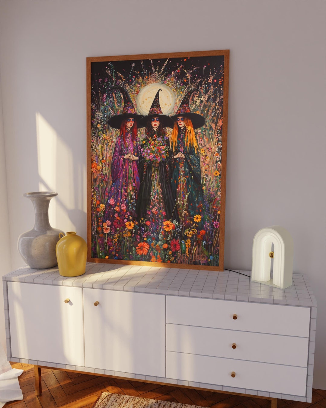 Witches Coven Art Print: Enchanting Floral Witch Friends - Etsy