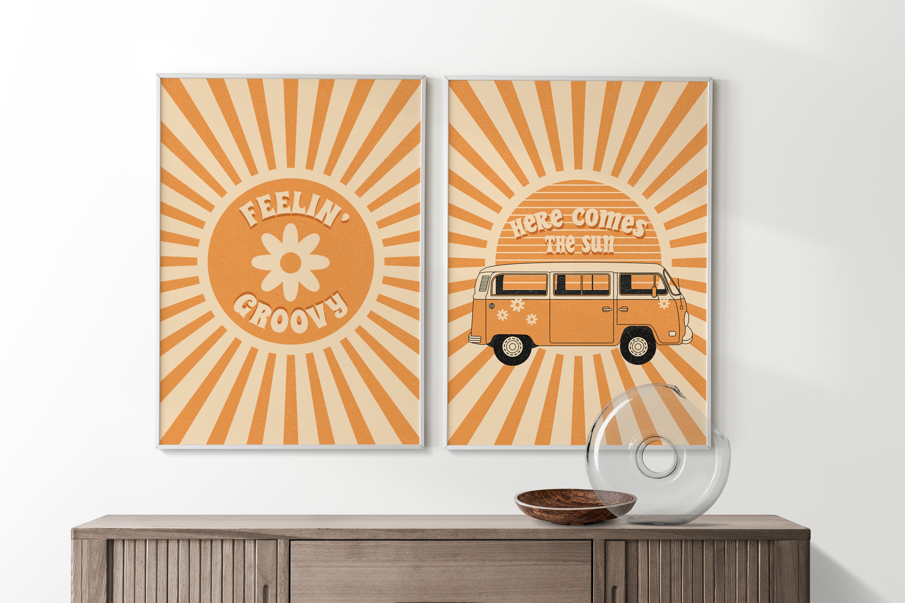 70s Decor Set of Vintage Posters 70s Posters Set Trendy | Etsy