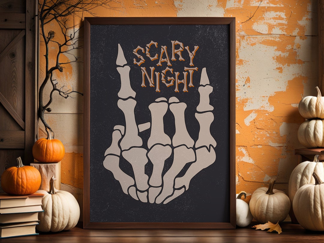 Skeleton Hand Poster, Halloween Decor, Vintage Poster, Dark Academia ...