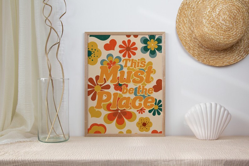 70s Set of 2 Prints Retro 70s Home Decor Vintage Set Poster | Etsy