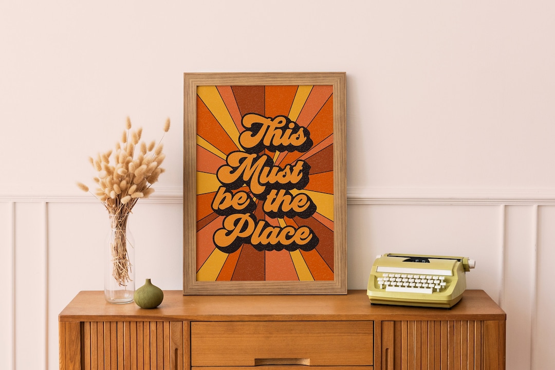 70s Retro Quote Poster: Groovy Home Decor Wall Art - Etsy