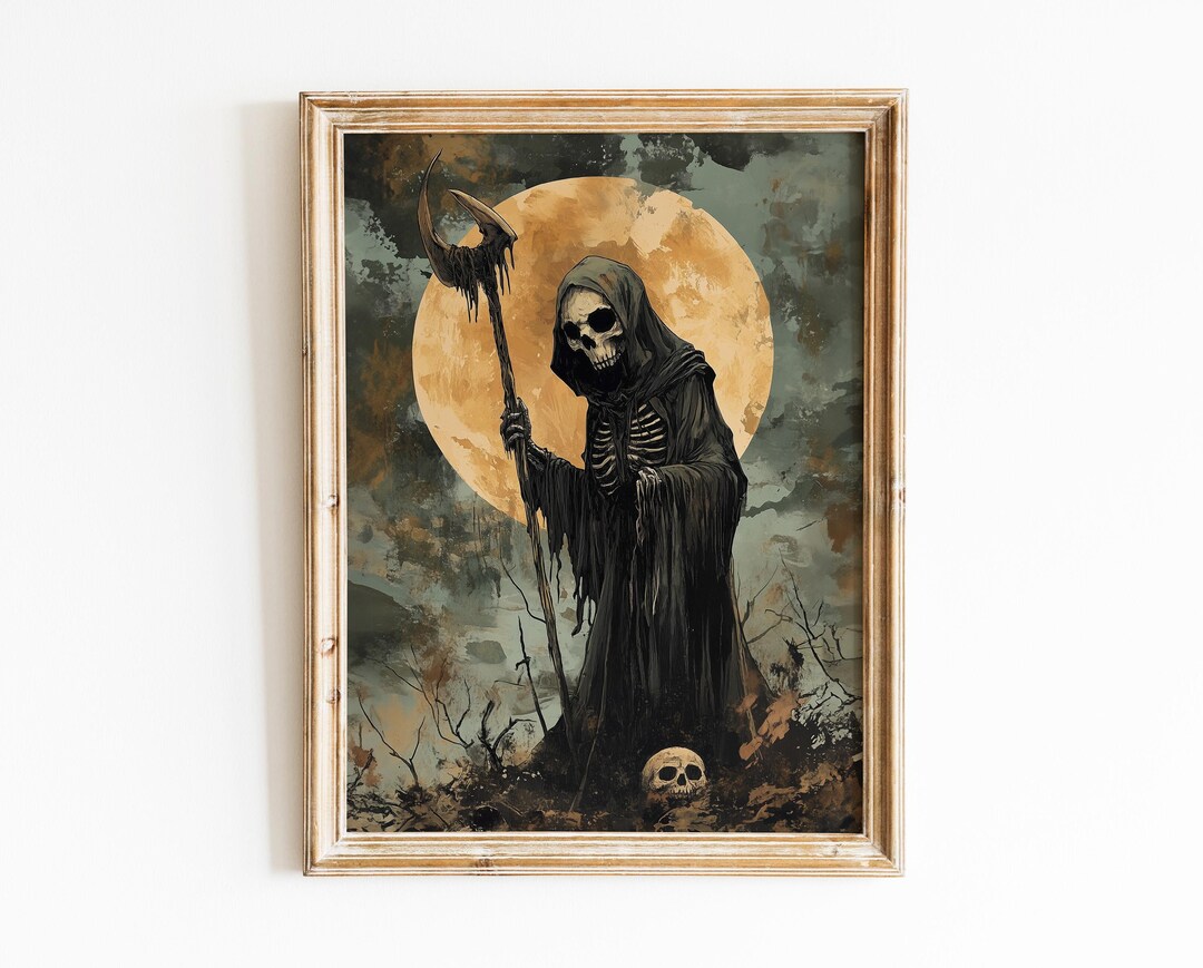 Gothic Skeleton Art Print: Dark Halloween Decor (digital Download) - Etsy