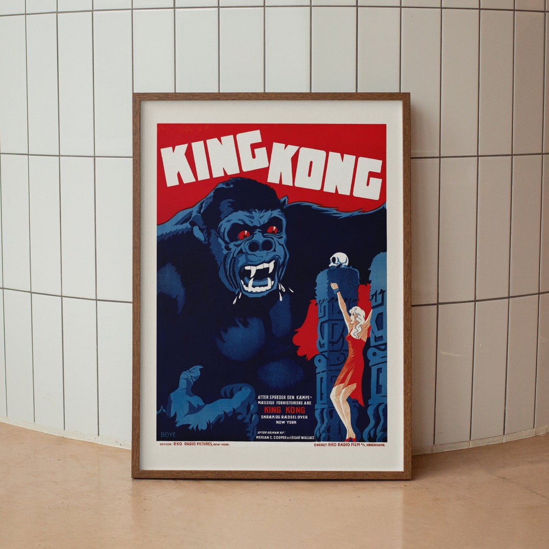 King Kong Wall Poster, Cinema Poster, Wall Decoration, Wall Art, Art ...
