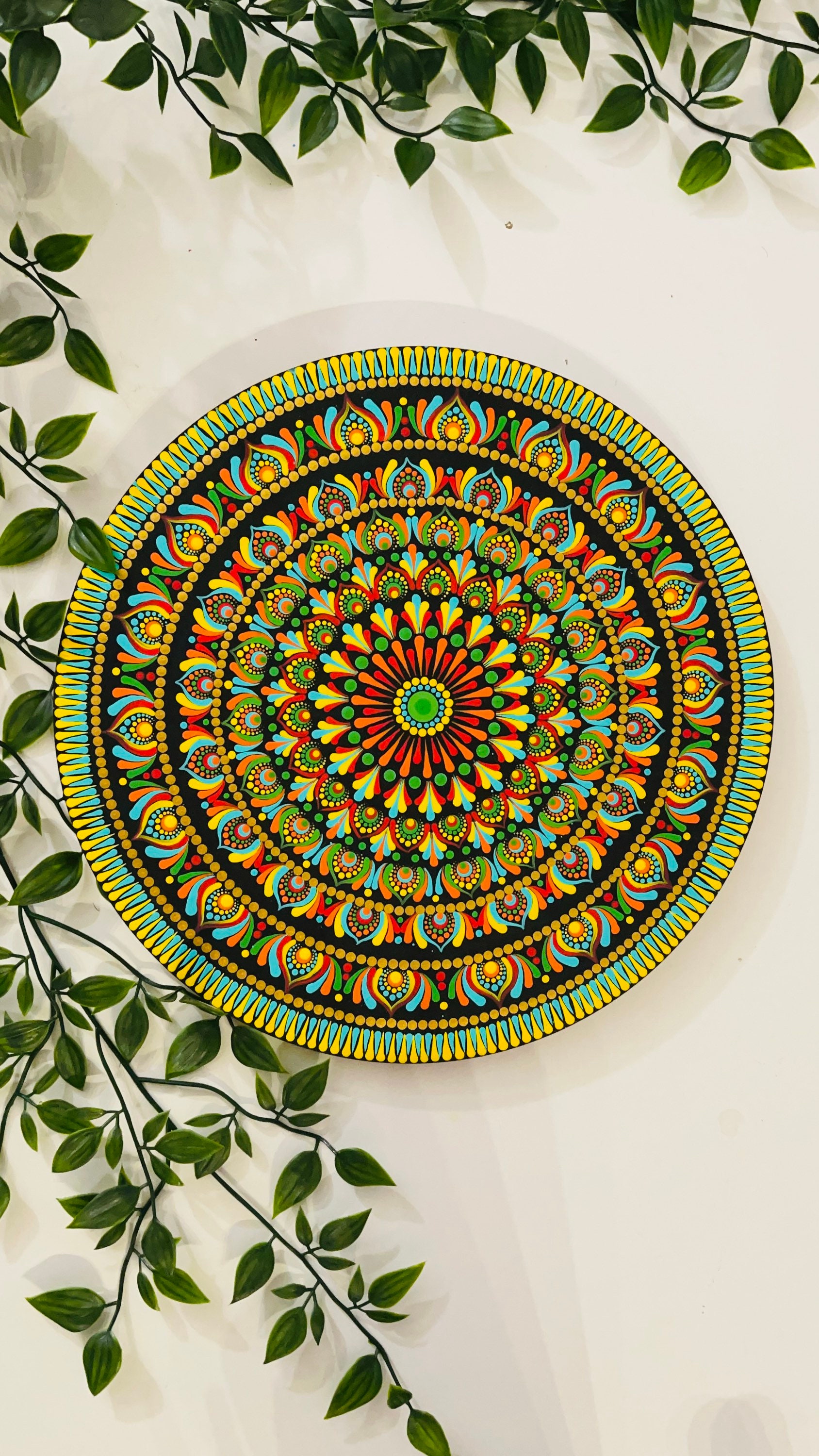 Hand Painted Mandala Art Board - Etsy