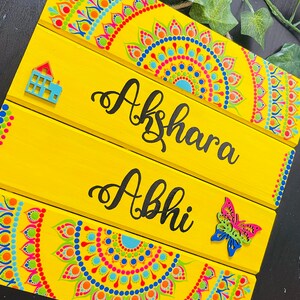 Hand Painted Mandala NAME Art Board door/wall Hanging - Etsy