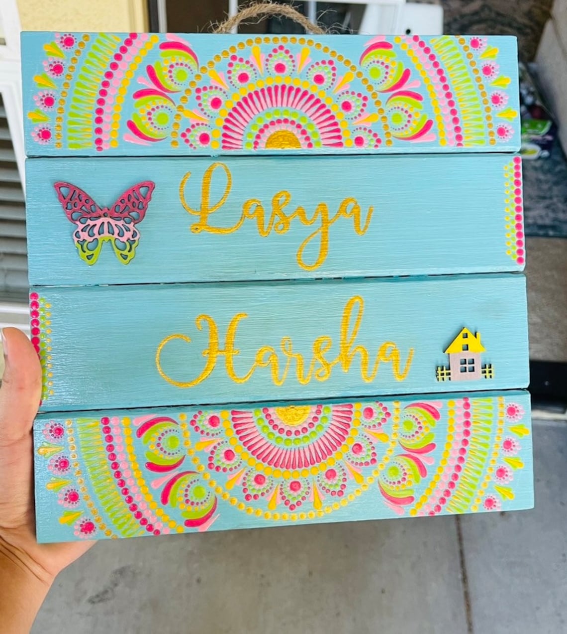 Hand Painted Mandala NAME Art Board - Etsy