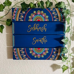 Hand Painted Mandala NAME Art Board - Etsy