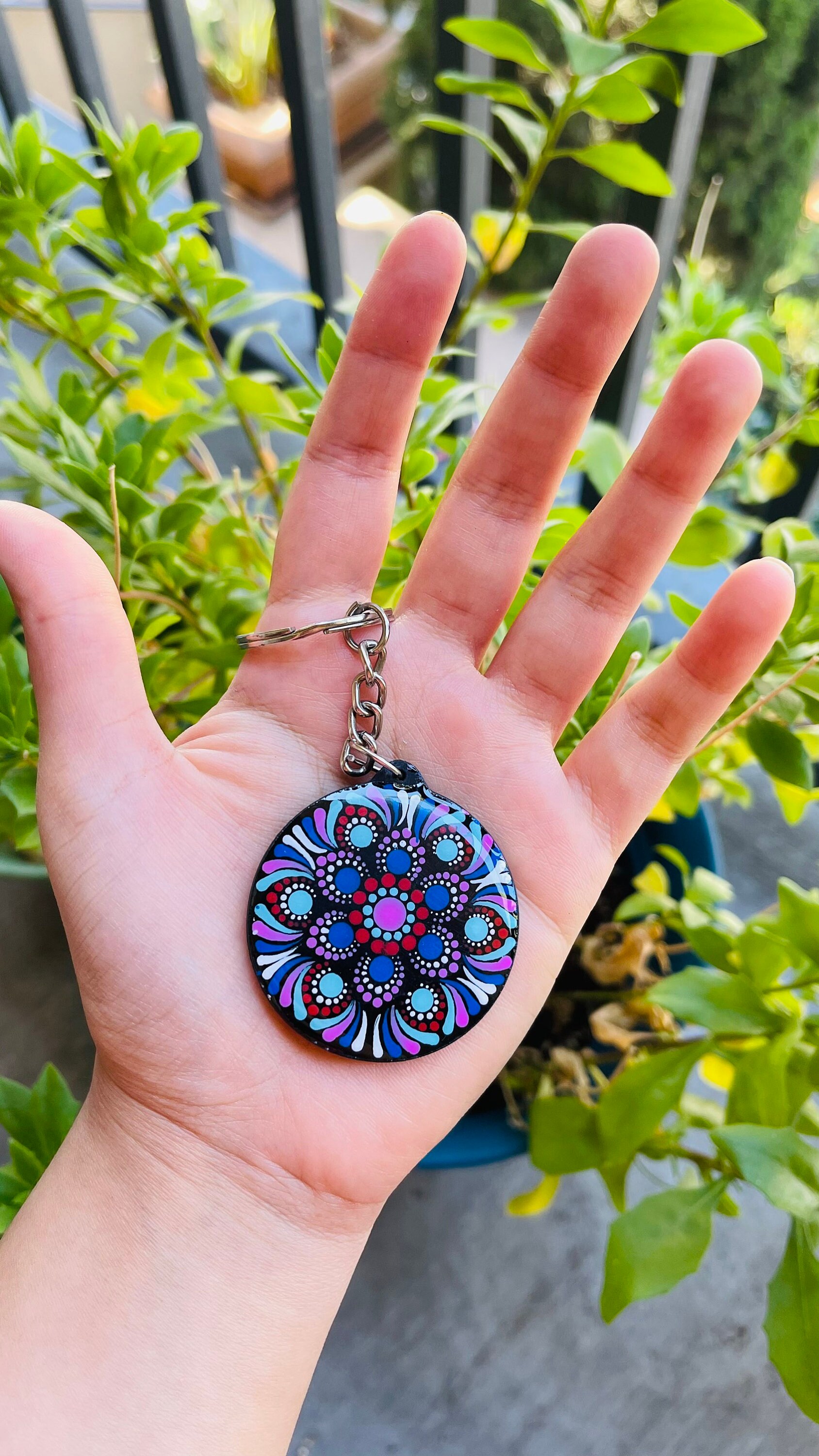 Mandala Key Chains - Etsy UK