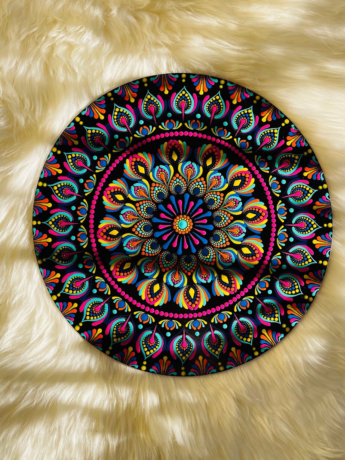 Vibrant Mandala Art Board - Etsy