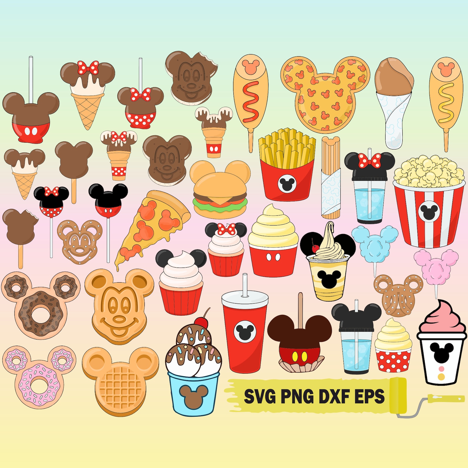 40 Snack Svg Png Dxf Eps Pdf Files for Cricut or Silhouette Clipart ...