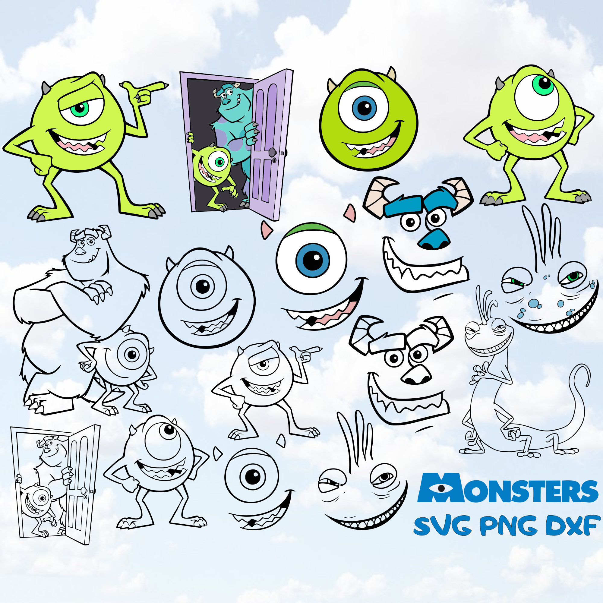 Mike Wazowski Gesicht Malvorlagen