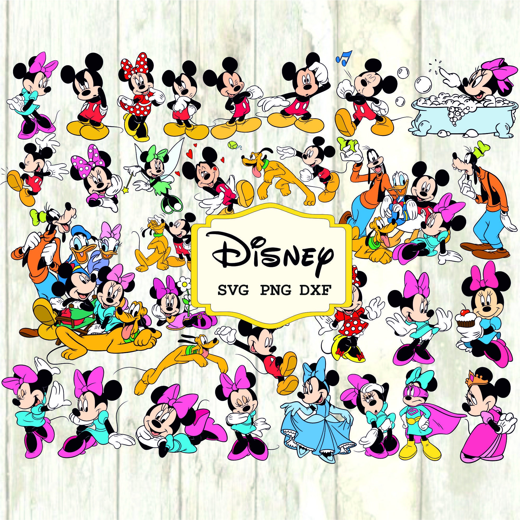 50+ Bundle Mickey Svg Png Dxf Files for Cricut or Silhouette Clipart ...