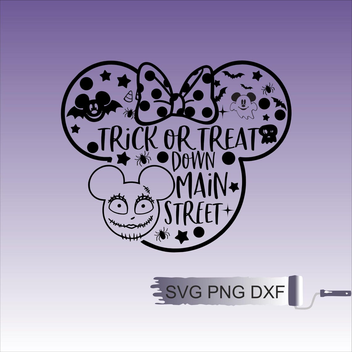 Minnie Inspired Trick or Treat Svg, Pumpkin, Mouse Ghosts, Halloween ...