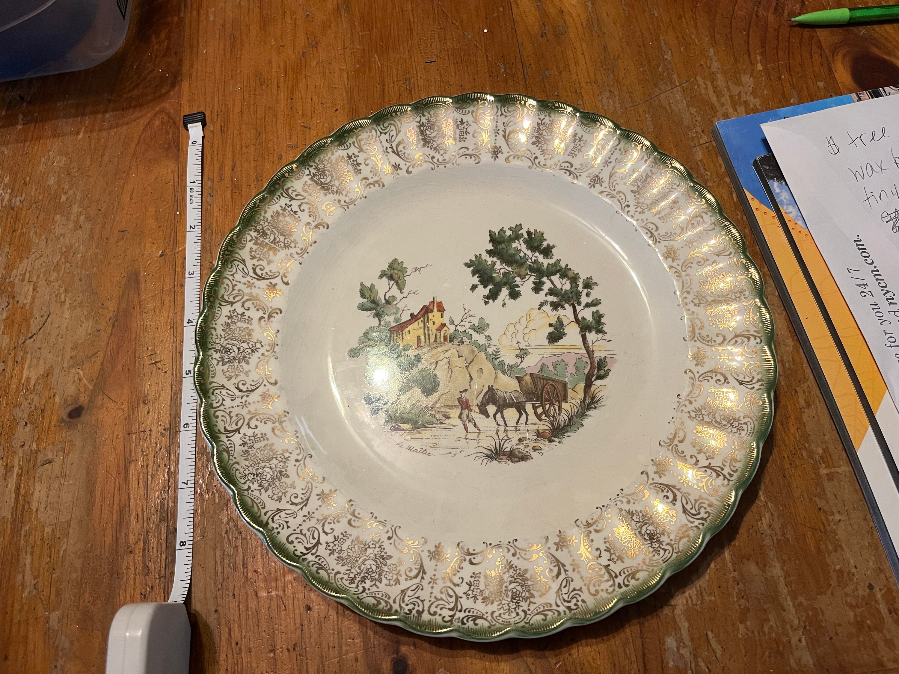 American Limoges Chateau France Mandarin Green Dinner Plate - Etsy