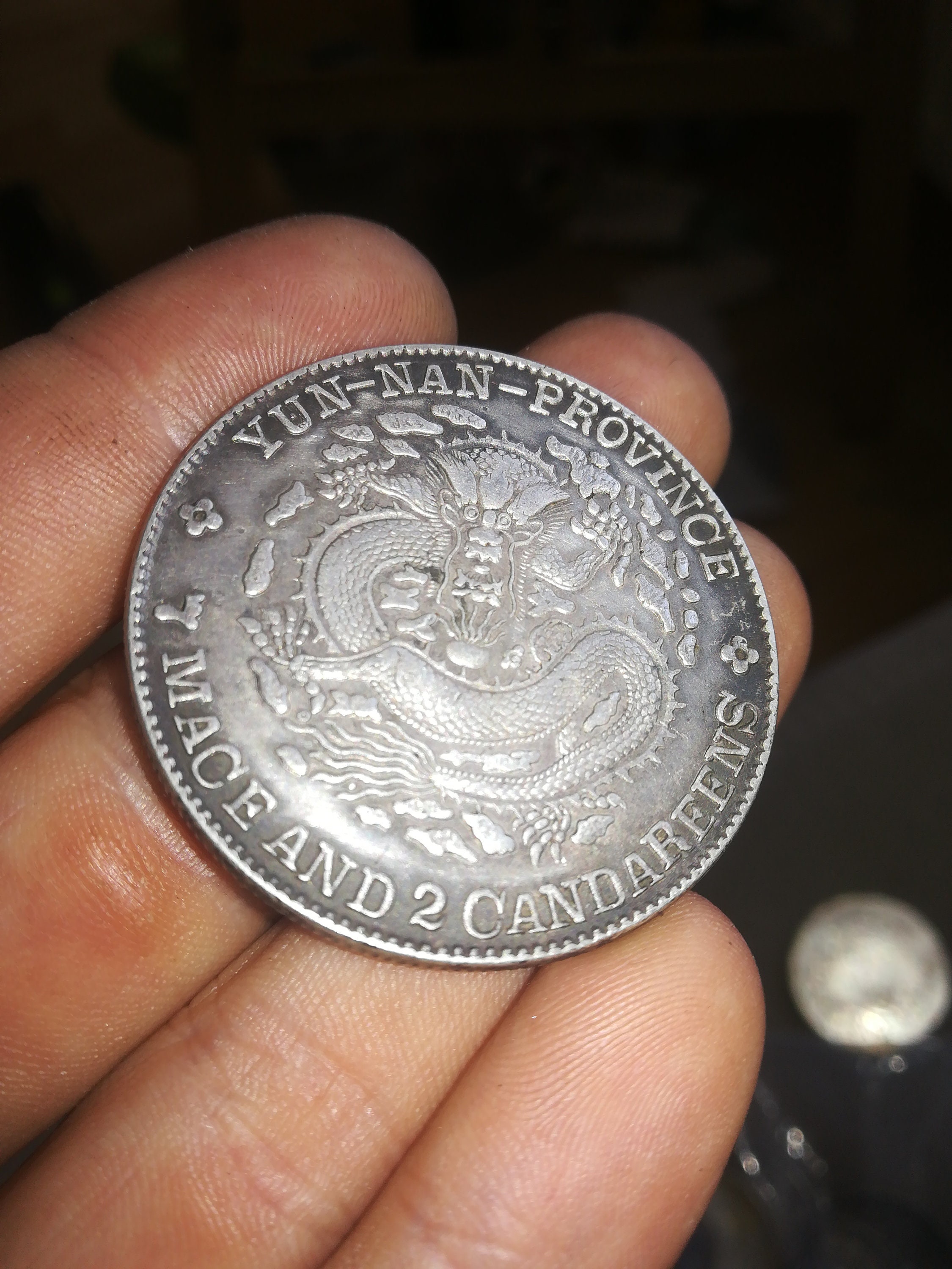 Genuine China Yunnan silver dollar coin | Etsy