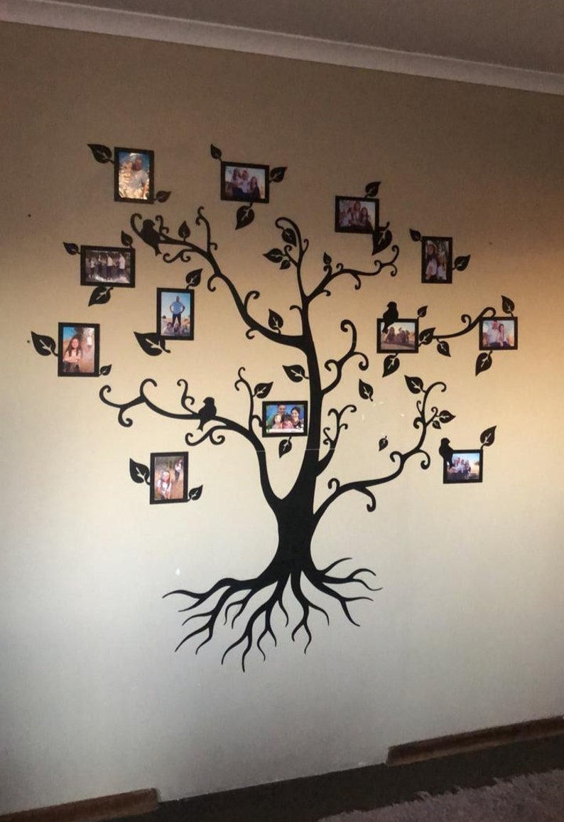 Tree With Photo Frames, Wall Art, Laser Cut, Vector Family Tree - Etsy