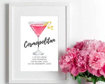 Paloma Cocktail Instant Download Drink Recipe Bar Sign - Etsy