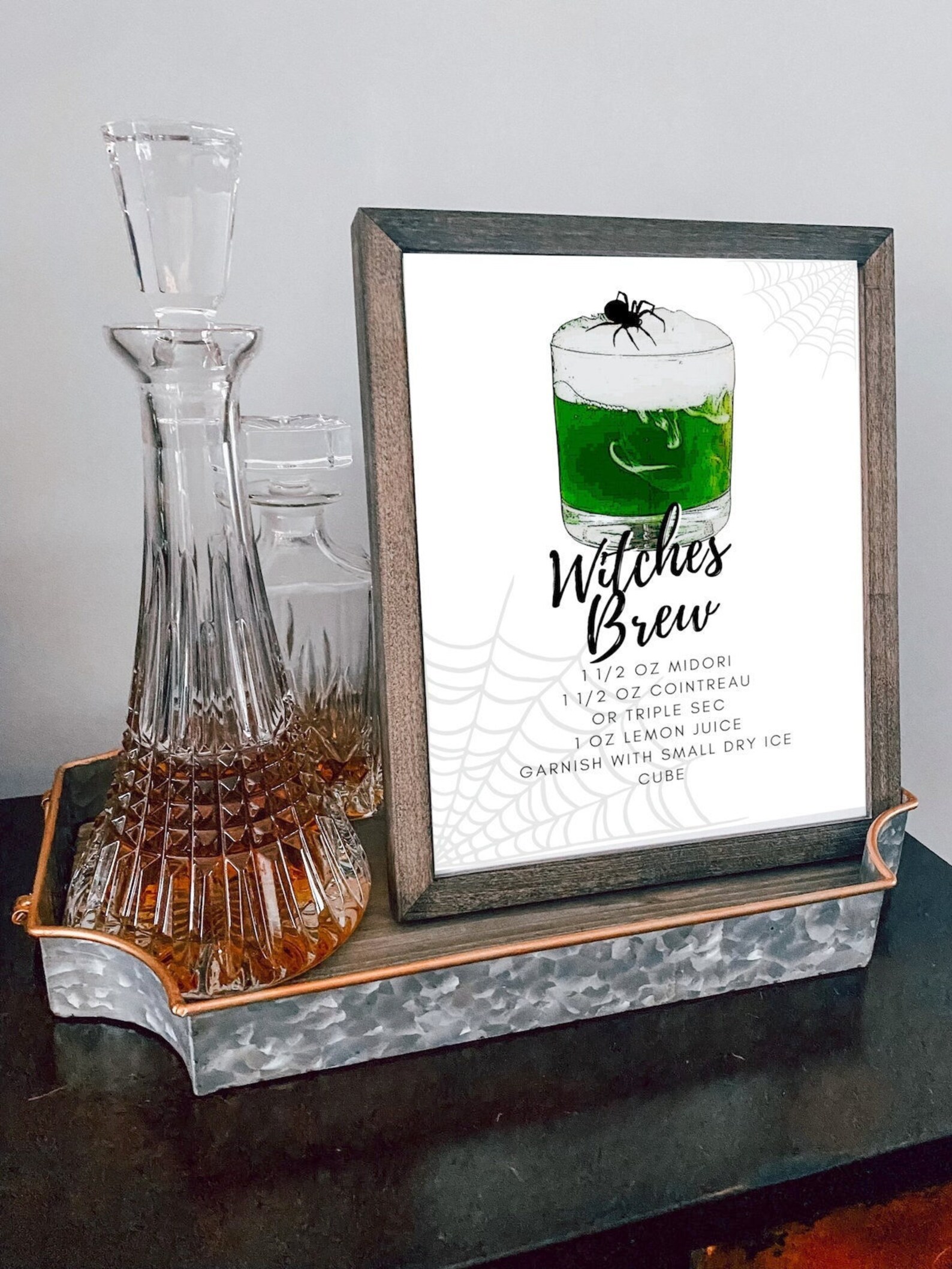 Witches Brew Halloween Drink Recipe | Instant Download | Bar Sign ...