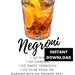 Negroni Drink Recipe | Instant Download | Drink Bar Sign | Cocktail ...