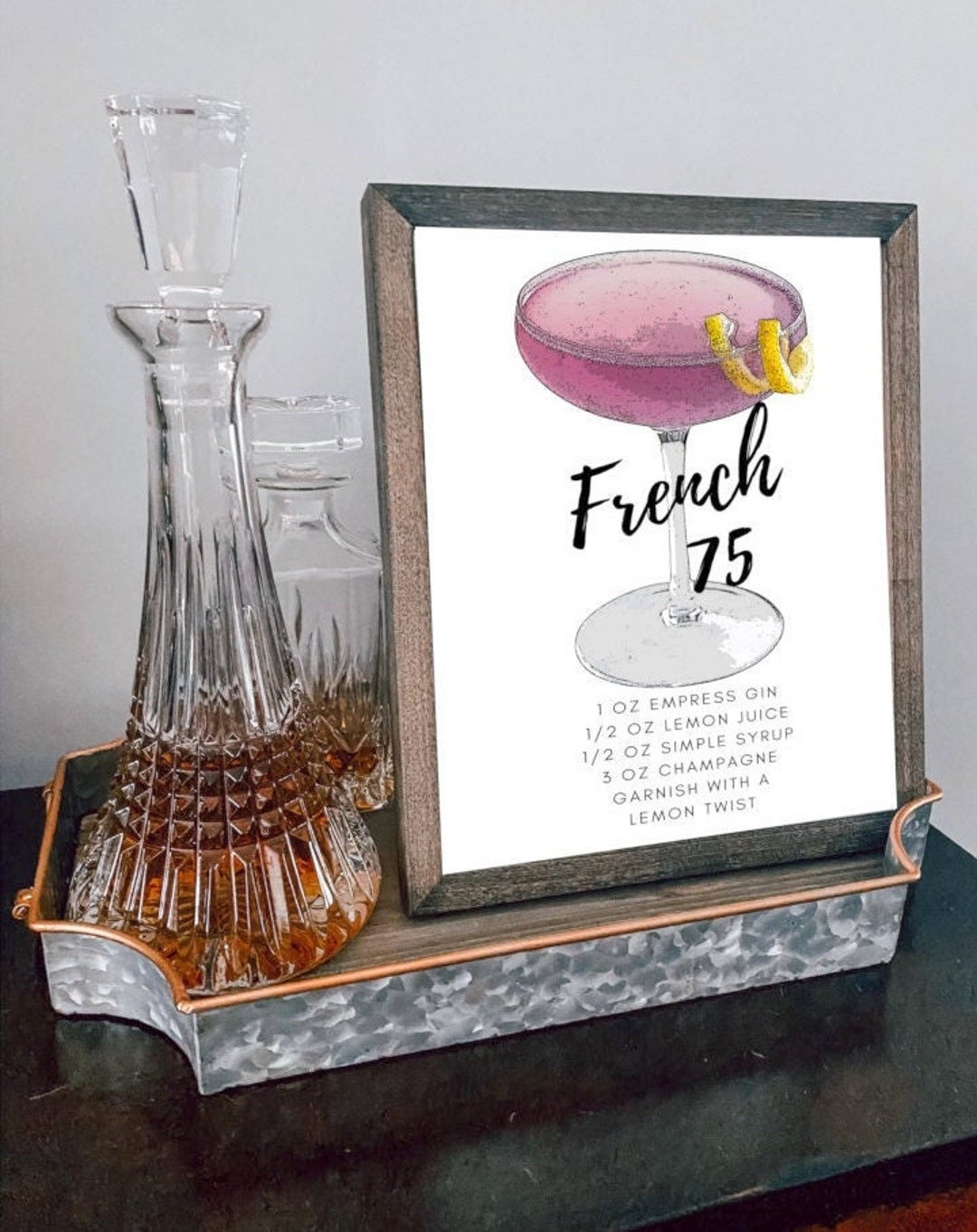 Empress Gin French 75 Cocktail | Instant Download | Drink Recipe | Bar ...