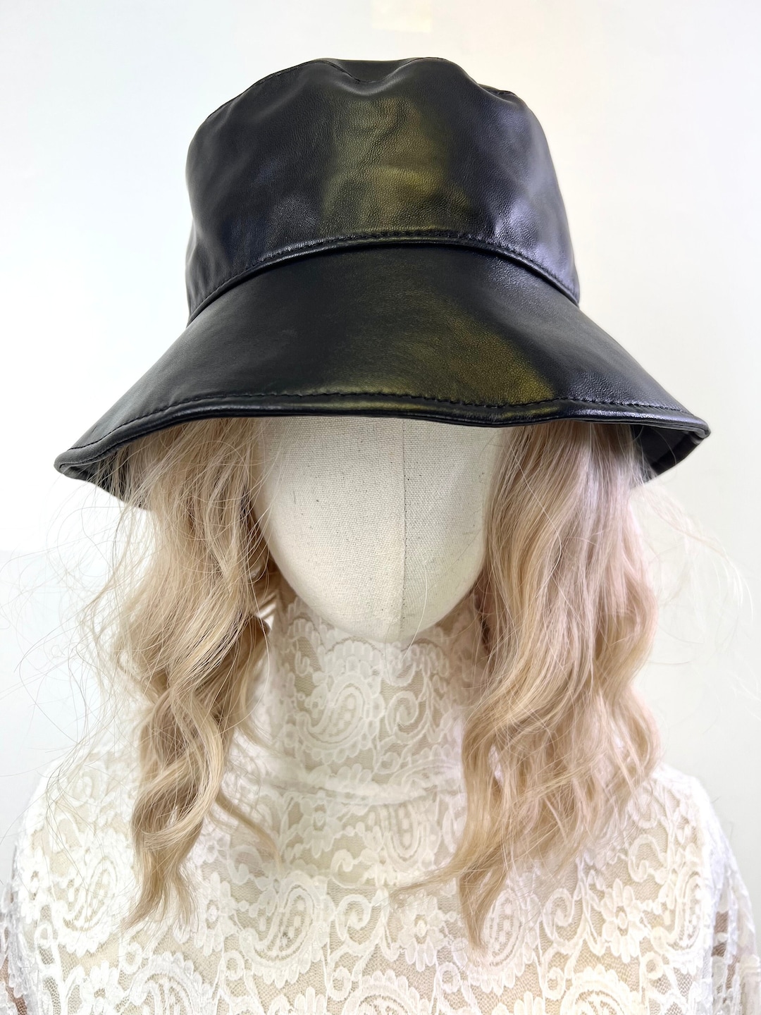 New Women’s Genuine Lambskin Leather Bucket Hat One Size - Etsy