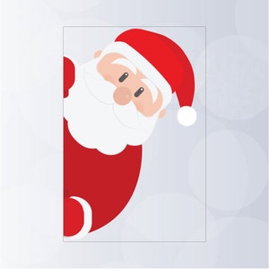 Santa Peeping Christmas Window Sticker / Cling Window Stickers - Etsy UK