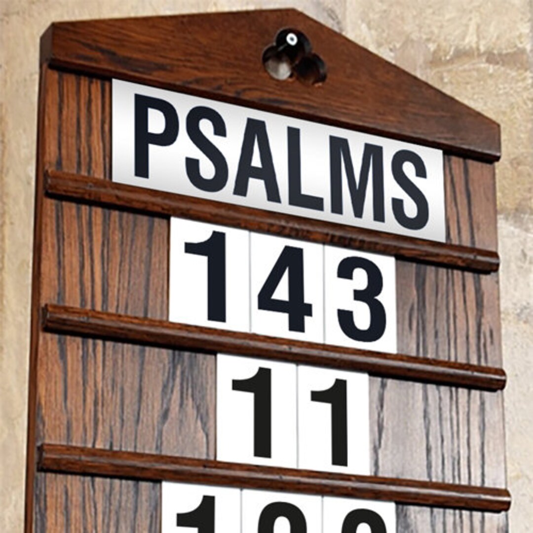 PSALMS - Church Hymn Board Slider / School Plastic Hymn Board Word ...