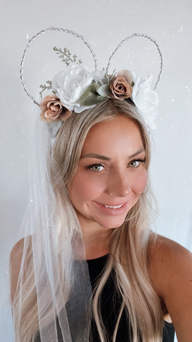 Bride Disneyland Ears Bridal Themed Disneyland Headband - Etsy