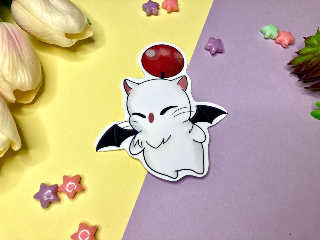 Moogle Vinyl Sticker | Final Fantasy XIV Fan Art - Etsy