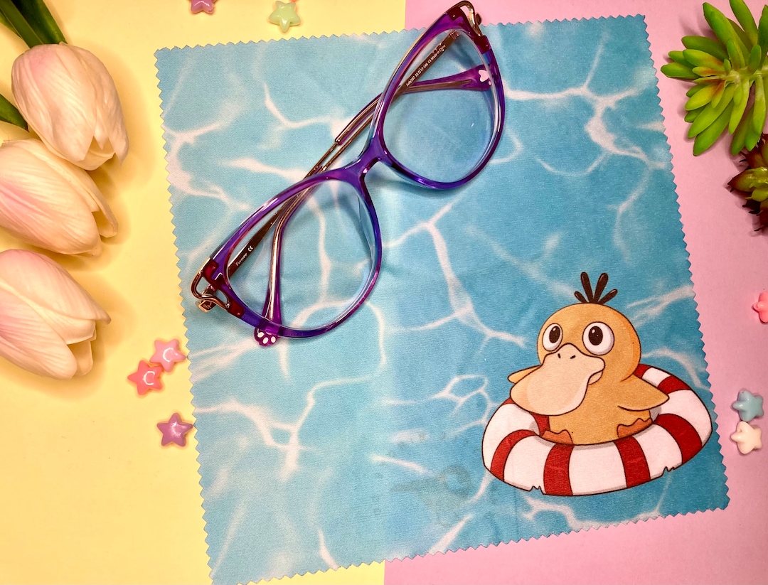 Psyduck Pokemon Microfiber Lens Cleaning Cloth Glasses Screen - Etsy