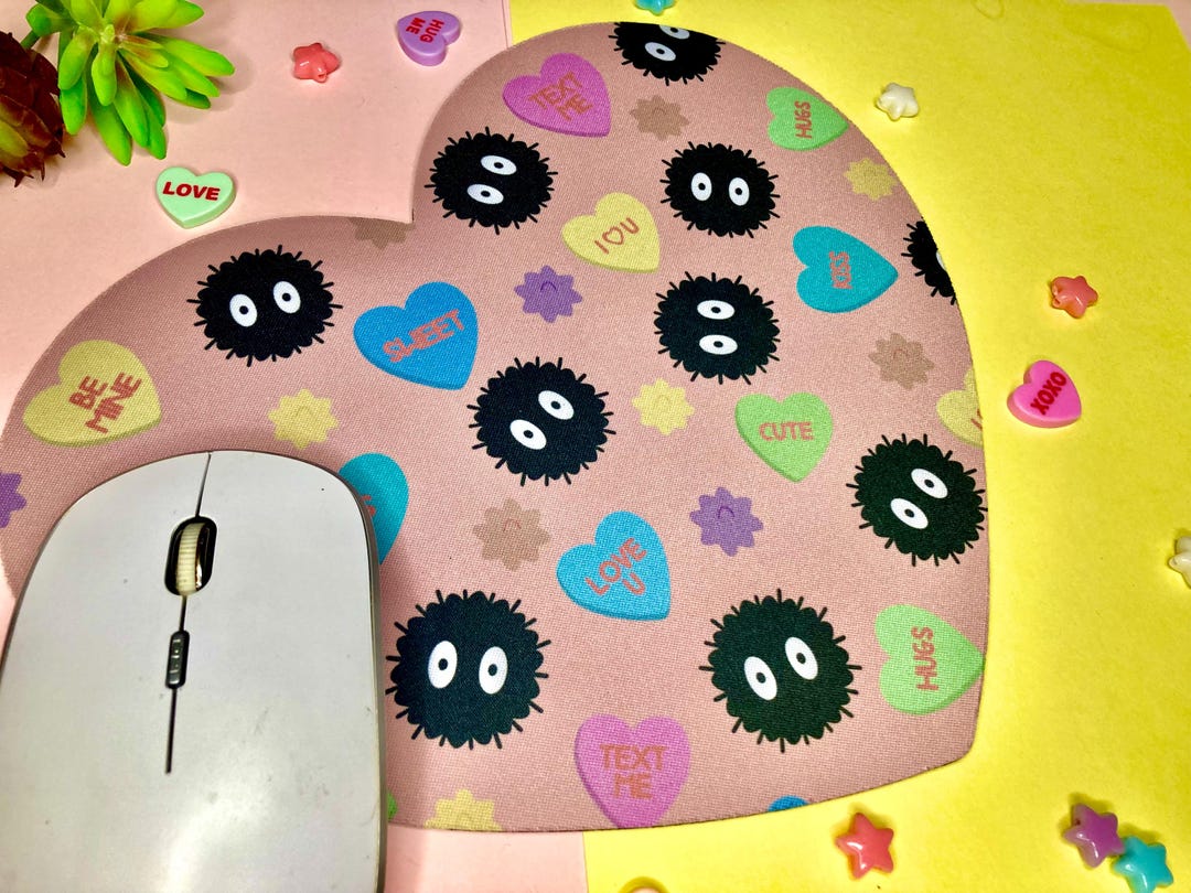 Soot Sprites Heart Shaped Mouse Pad - Etsy
