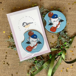 FFXIV Final Fantasy Mail Moogle Foam Coaster Car Accessory Drink Holder ...